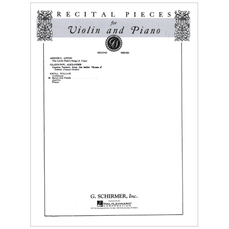 Kroll, W.: Banjo and Fiddle - Violon et Piano